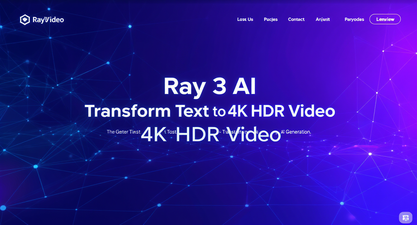 Ray 3 AI Features